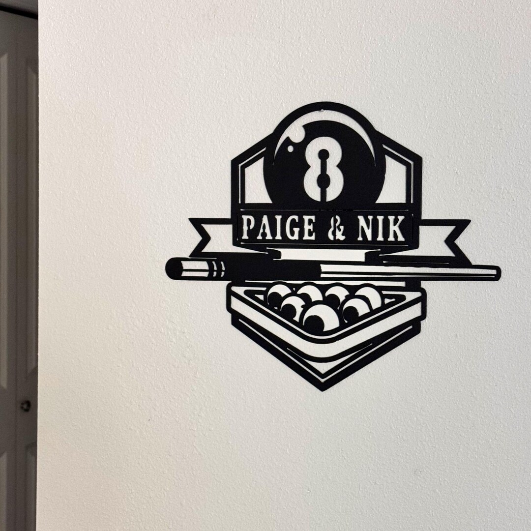 Custom Pool Room Metal Sign – Personalized Billiards Wall Art | Game ...
