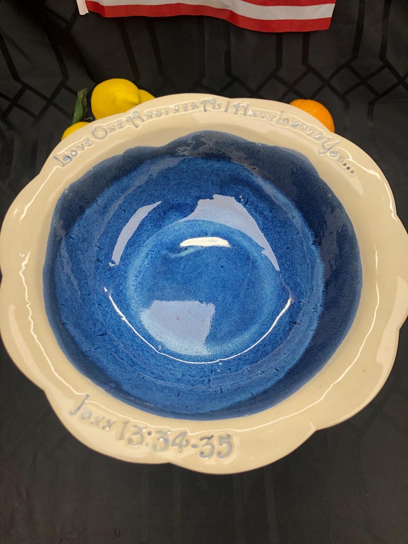 Love One Another... Handmade Pottery Bowls •religious Wedding Gifts ...