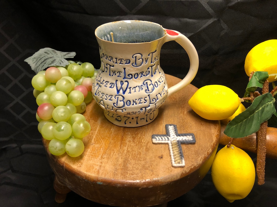 Personalized Verse Option. Pottery Mug / Bible Verse Pottery ...