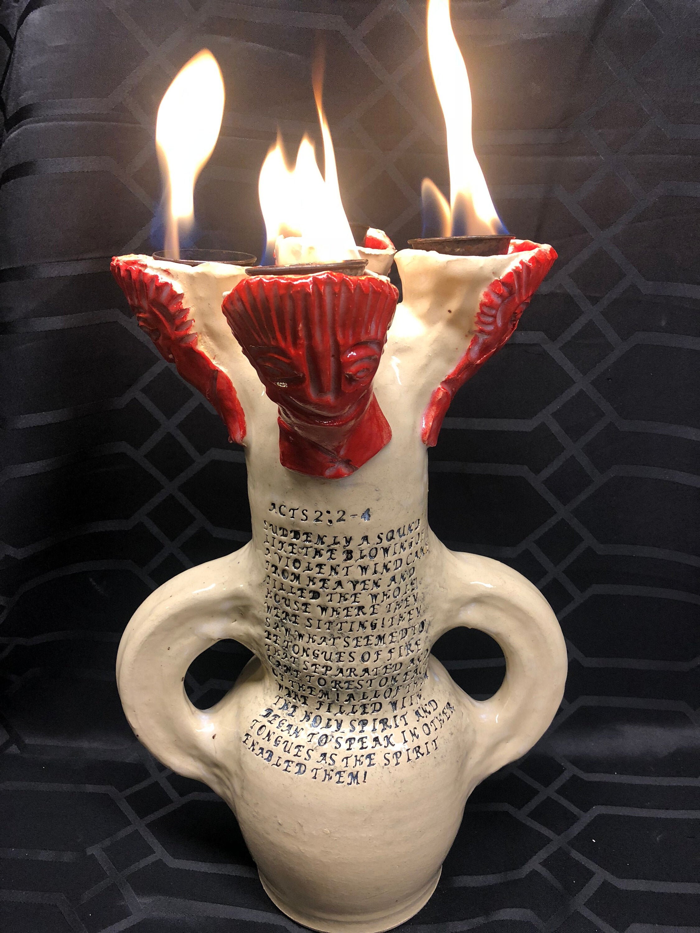 Suddenly a Sound Like the Blowing...handmade Pottery religious Wedding ...