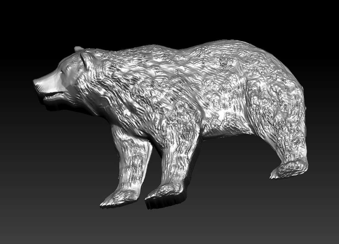 Bears set of 4 STL Models for 3D printer and CNC router | Etsy