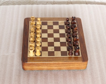 Travelling 10" Magnetic Square Chess Set Now in Laquer Finish - Etsy