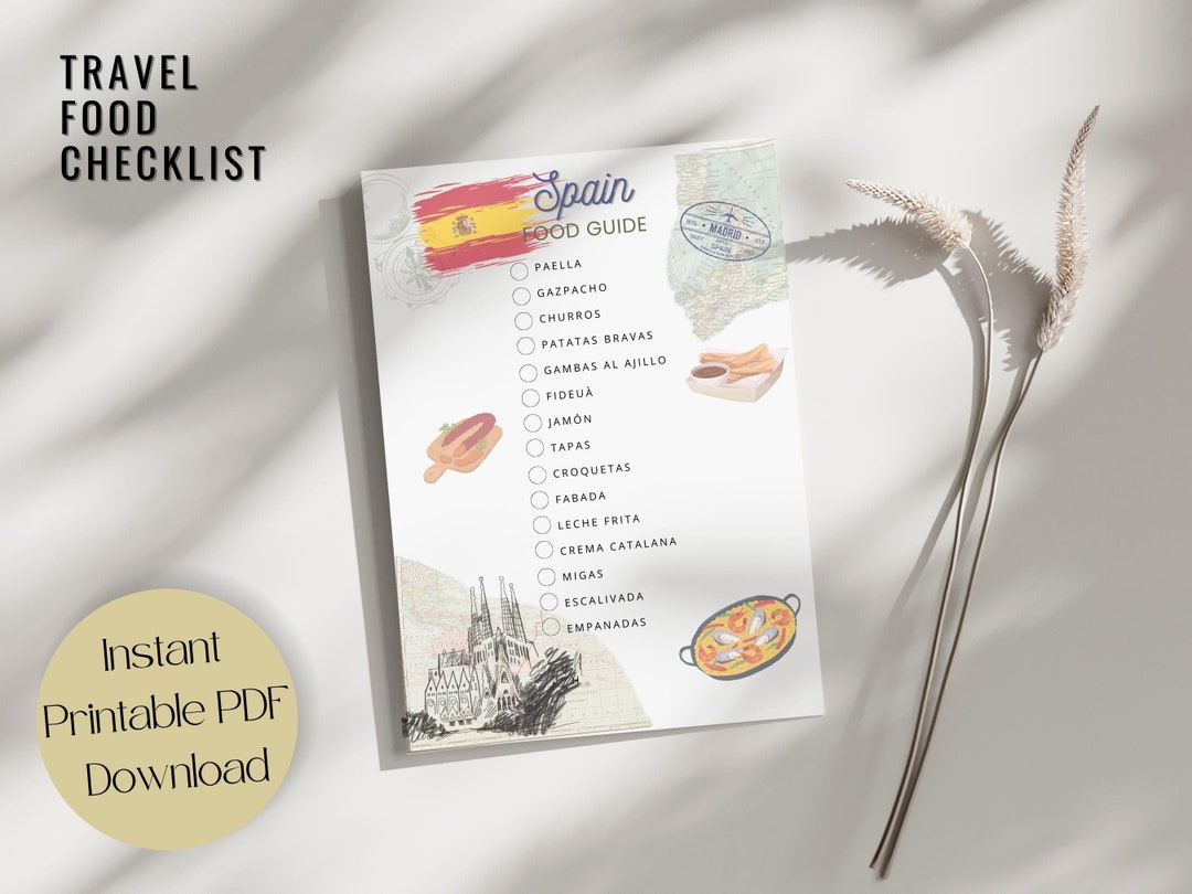 Spain Ultimate Travel Food Checklist Spain World Travel Guide Spain ...