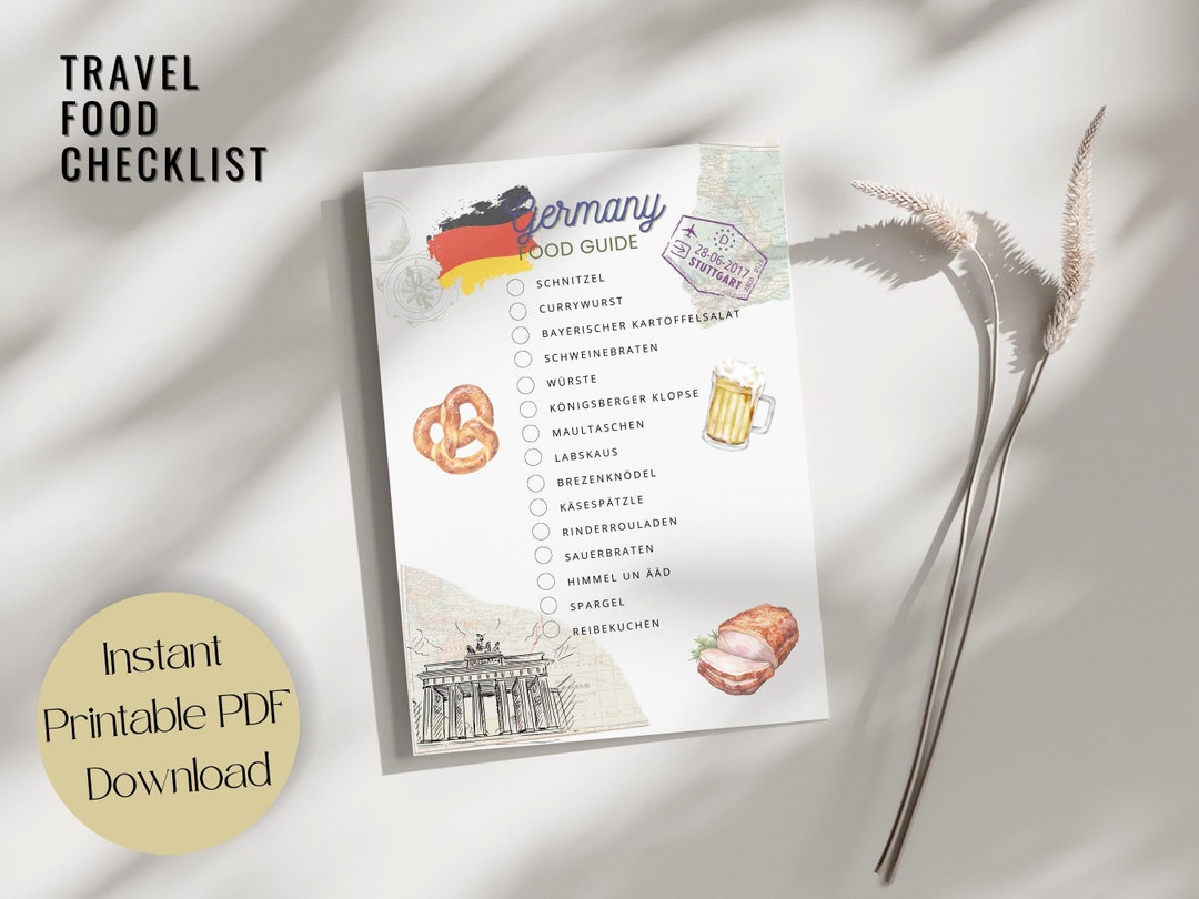 Germany Ultimate Travel Food Checklist Germany World Travel Guide ...