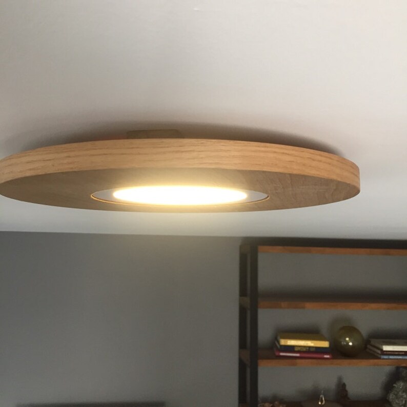 42cm Round LED Oak Cover Ceiling Light Ceiling Light Fixture - Etsy