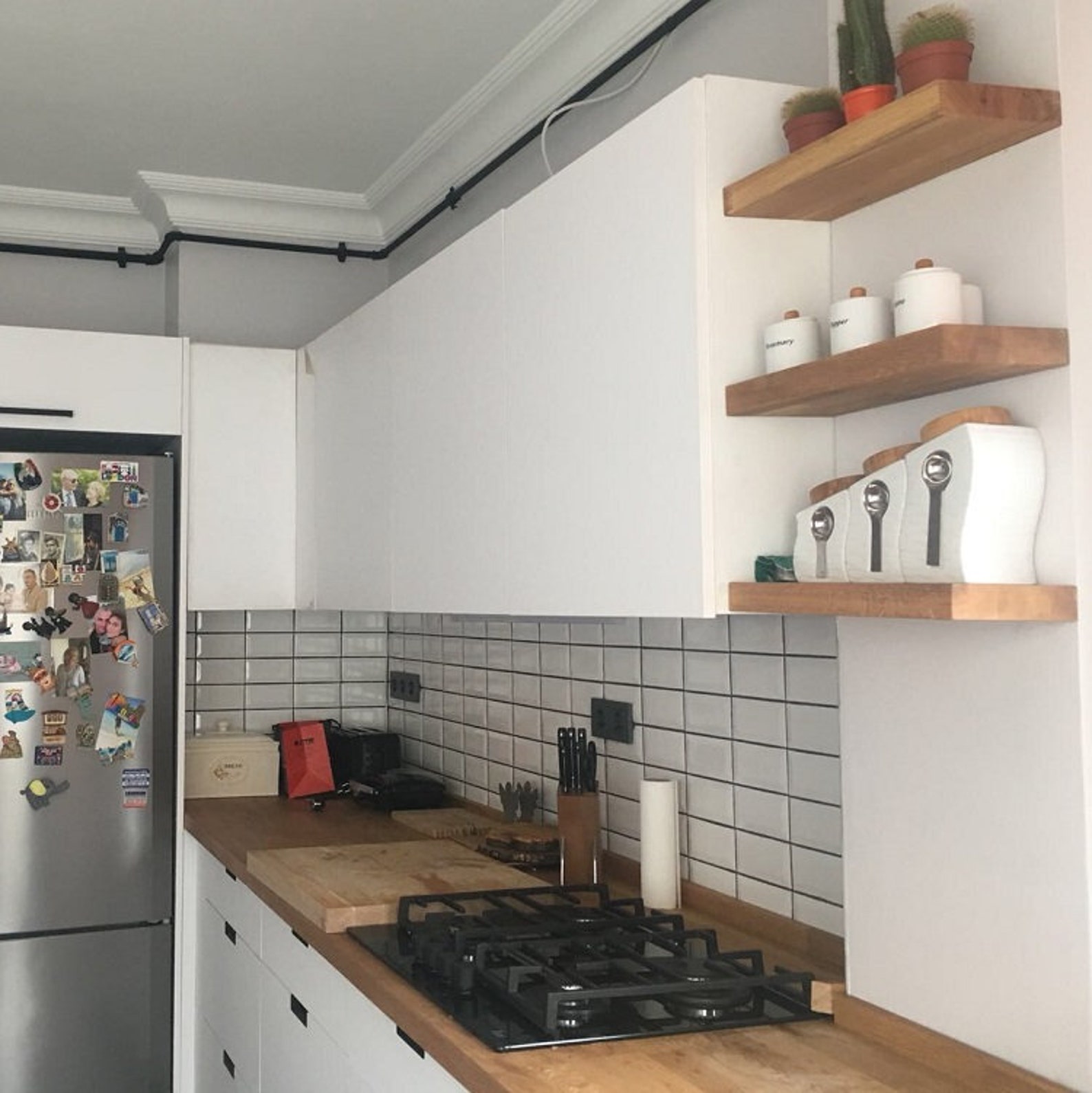 Floating Wooden Shelf Kitchen Shelf, Modern Shelf, Rustic Floating ...