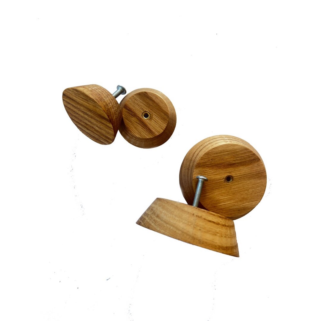 Wooden Round Handles, Wood Drawer Knobs, Circle Handle, Wardrobe Pulls ...