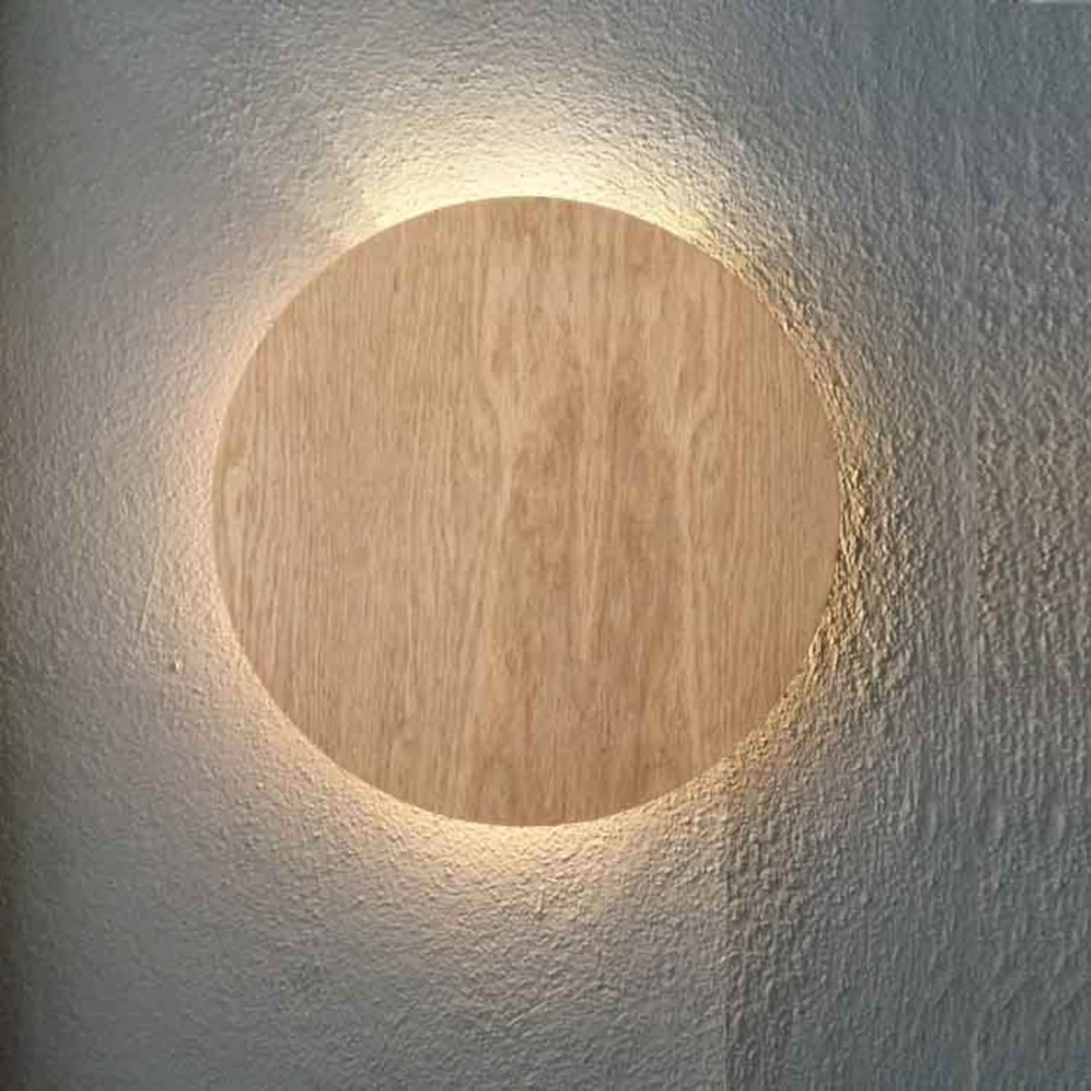 Minimalist Oak Round Wall Lamp – Modern Wooden Sconce - Etsy