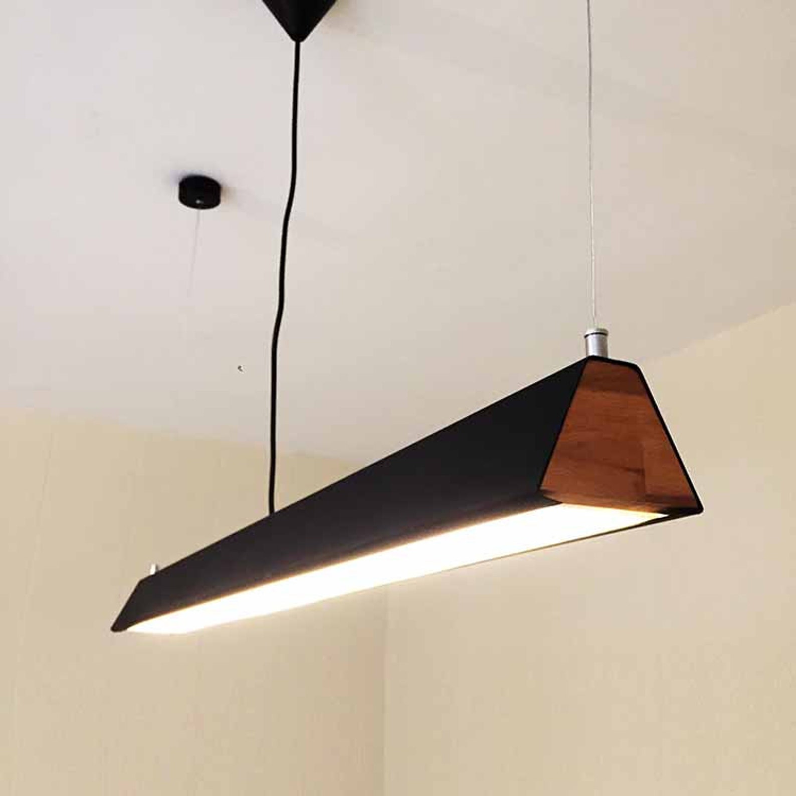 Modern Hanging Ceiling Lighting Linear LED Pendant Minimal - Etsy