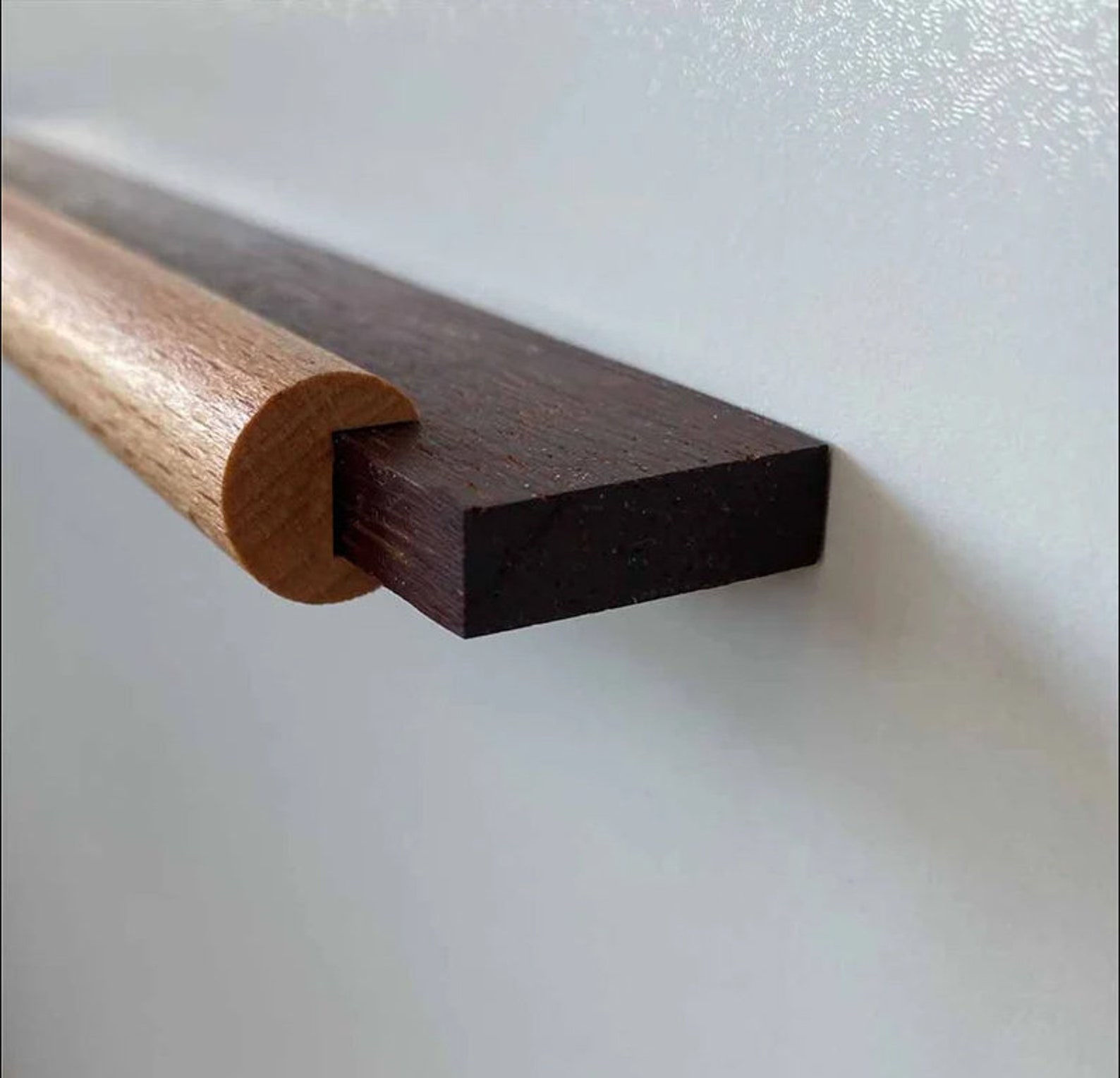 Hand Crafted Iroko Drawer Handle, Minimalist Cabinet Pulls, Wood Drawer ...