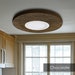 33cm Round LED Oak Cover Ceiling Light , Ceiling Light Fixture Flush ...