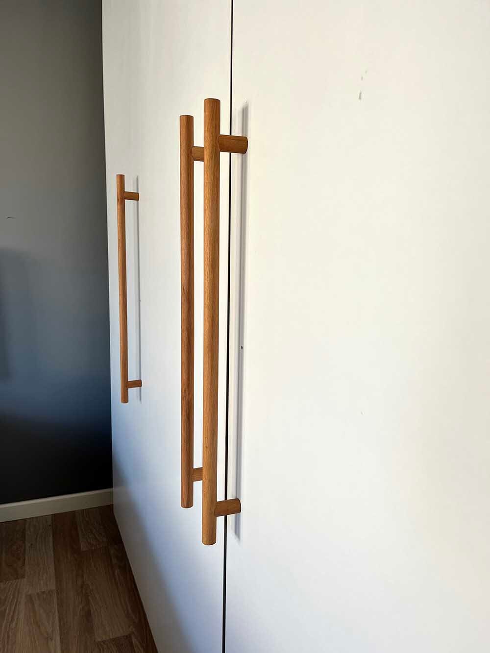 Long Beech Wood Wardrobe Handle, Minimalist Cabinet Pull - Etsy