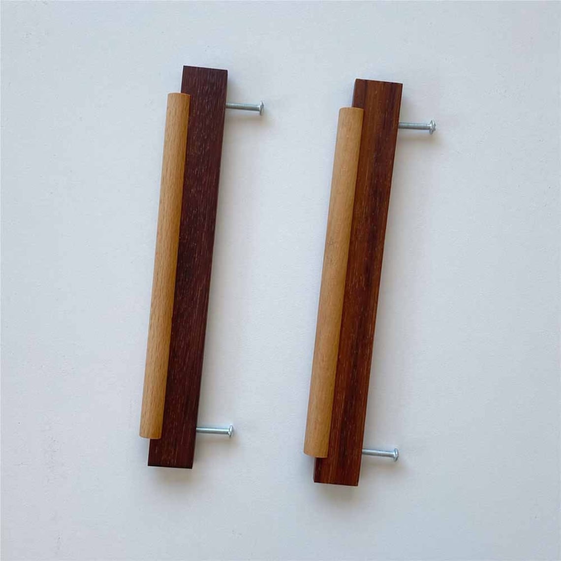 Hand Crafted Iroko Drawer Handle Minimalist Cabinet Pulls - Etsy