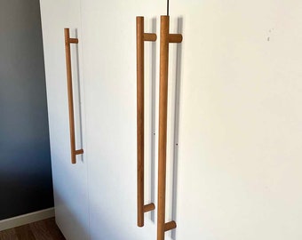Long Wardrobe Handle Teak Wood - Etsy UK