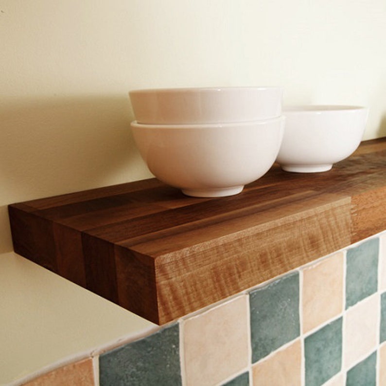 Floating Wooden Shelf Kitchen Shelf Modern Shelf | Etsy