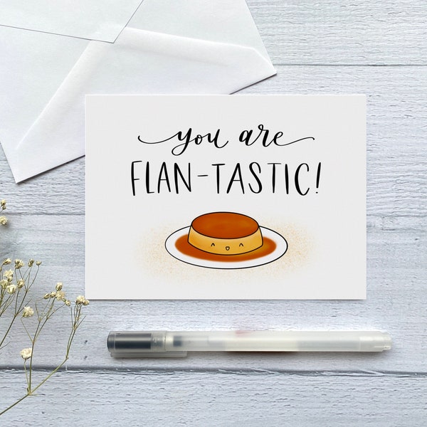 Flan Card - Etsy