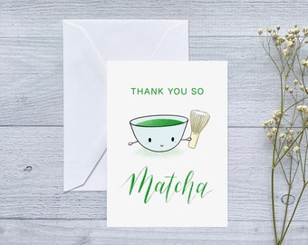 Thank You Matcha Cards - Etsy