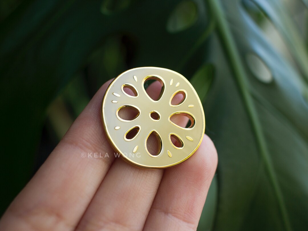 Lotus Root Enamel Pin | Asian Vegetables | Hard Enamel Pin | Accessory ...