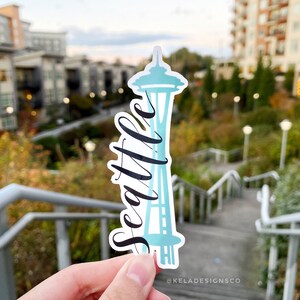 Seattle Space Needle Vinyl Sticker | Sticker Decal for Laptop, Water ...