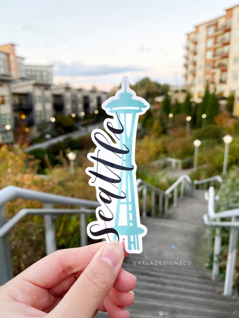Seattle Space Needle Vinyl Sticker Sticker Decal for Laptop | Etsy