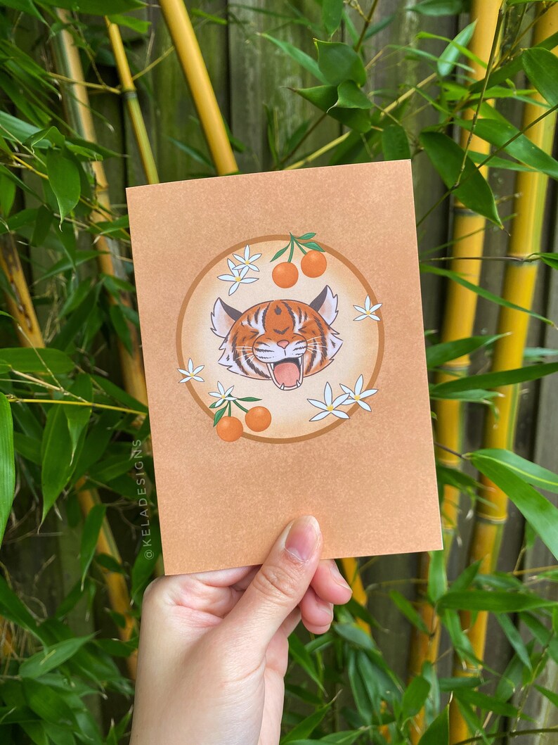 Year of the Tiger Greeting Card Lunar New Year 2022 Folded - Etsy