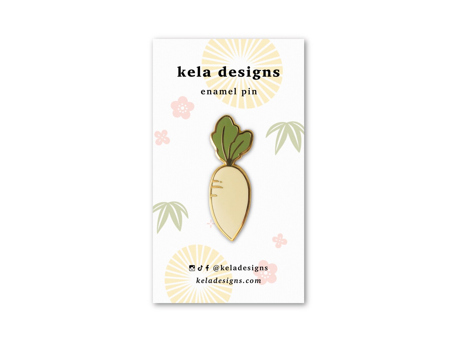 Daikon Radish Enamel Pin | Asian Vegetables | Hard Enamel Pin ...