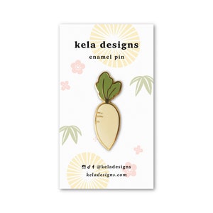 Daikon Radish Enamel Pin | Asian Vegetables | Hard Enamel Pin ...