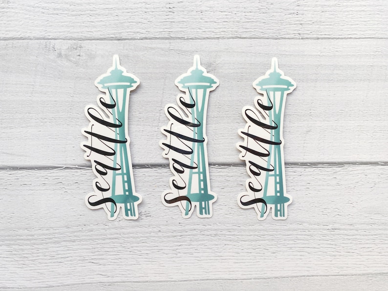 Seattle Space Needle Vinyl Sticker Sticker Decal for Laptop | Etsy