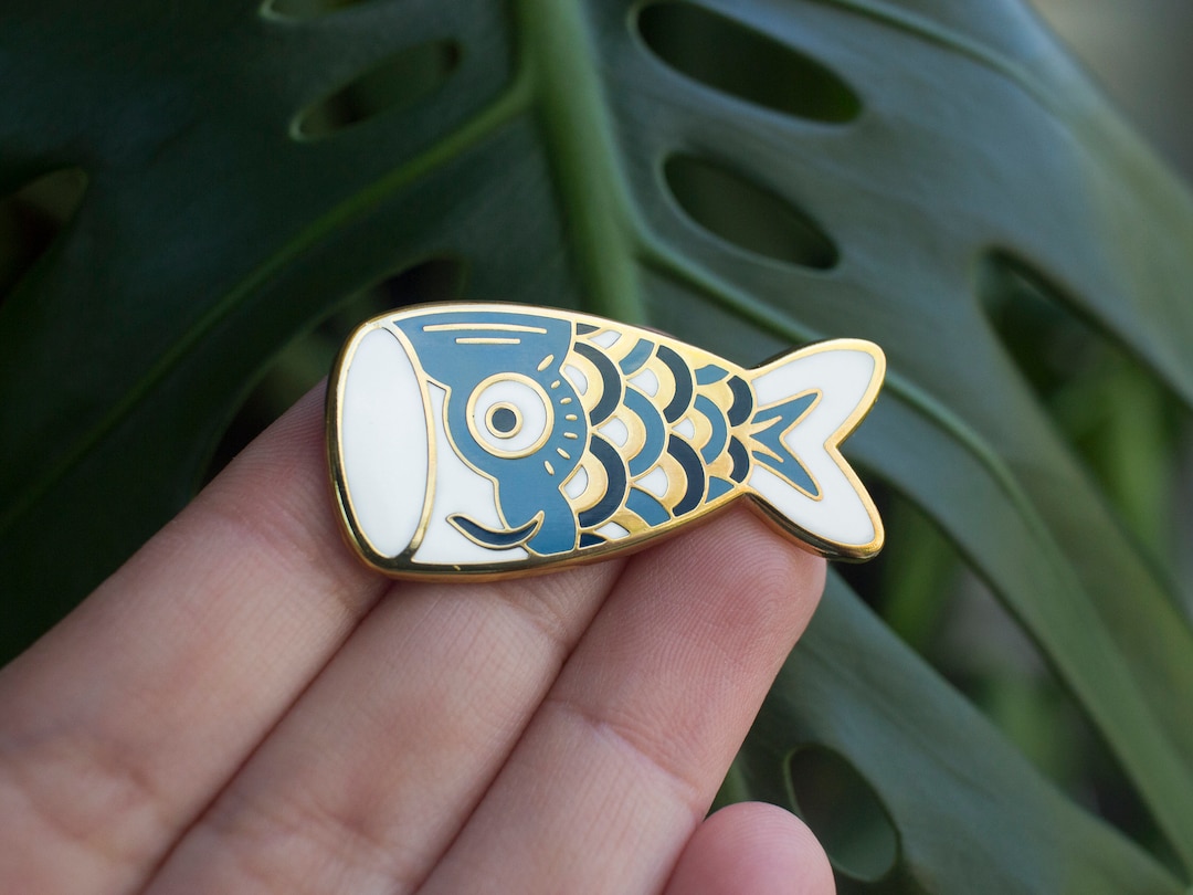 Blue Koinobori Enamel Pin | Japanese Children's Day | Hard Enamel Pin ...