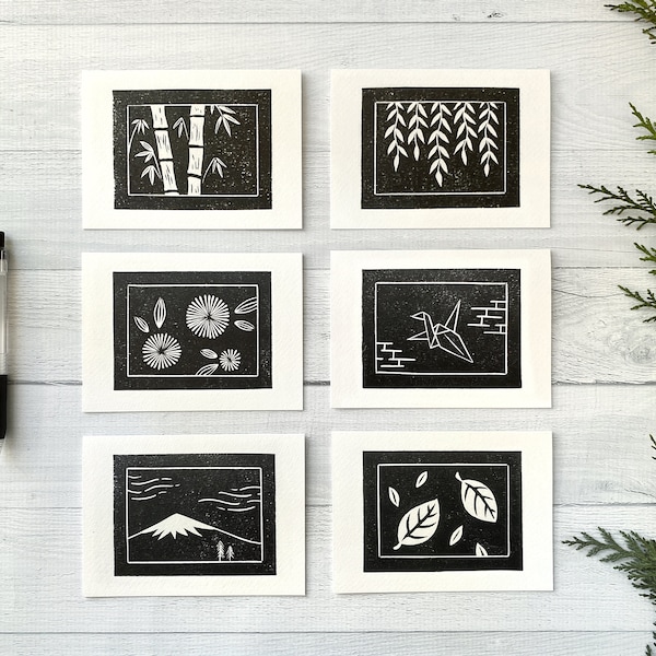 Block Print Cards - Etsy