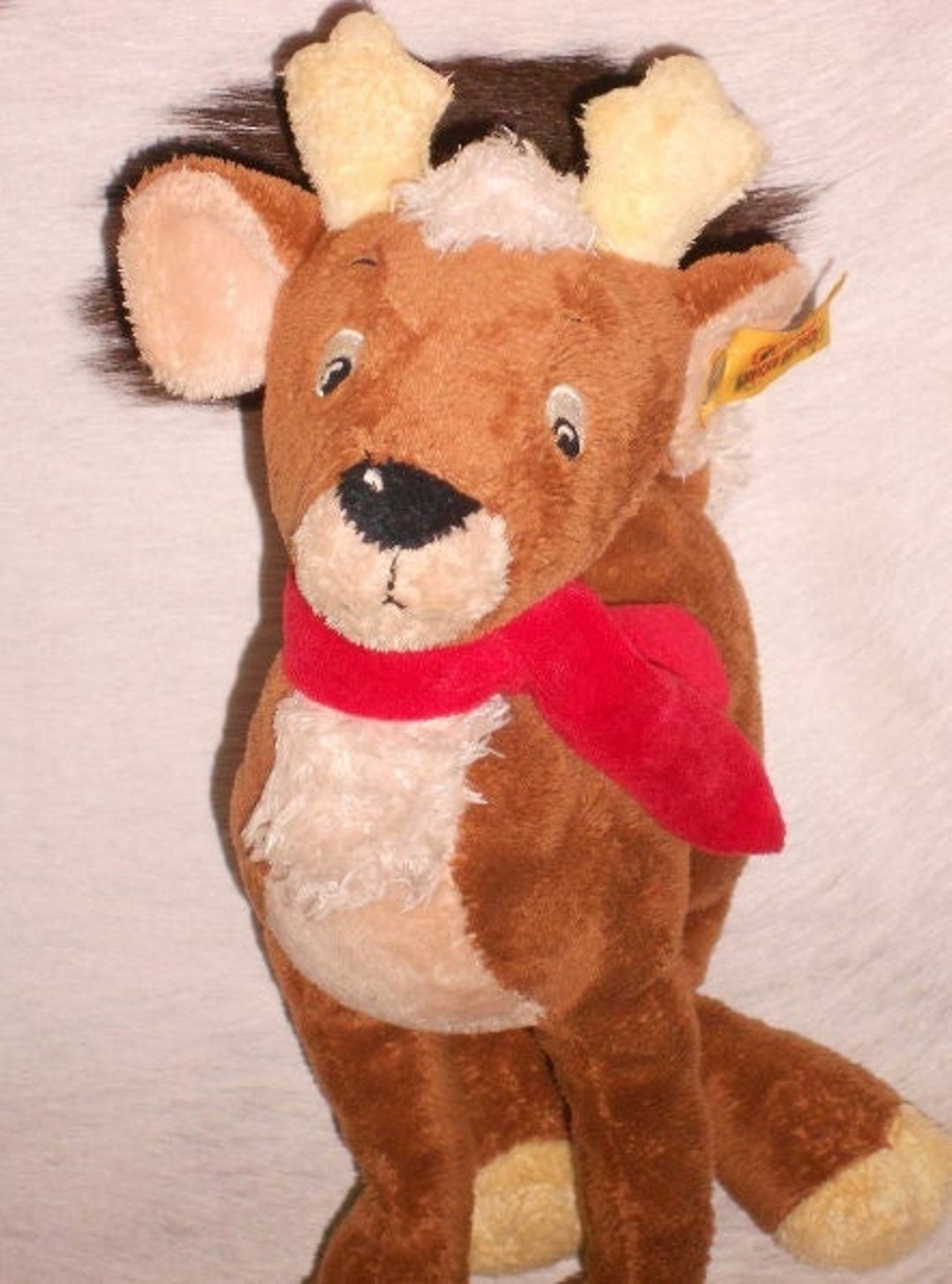 Soft Toy Reindeer Steiff Steiff Germany Original Button - Etsy
