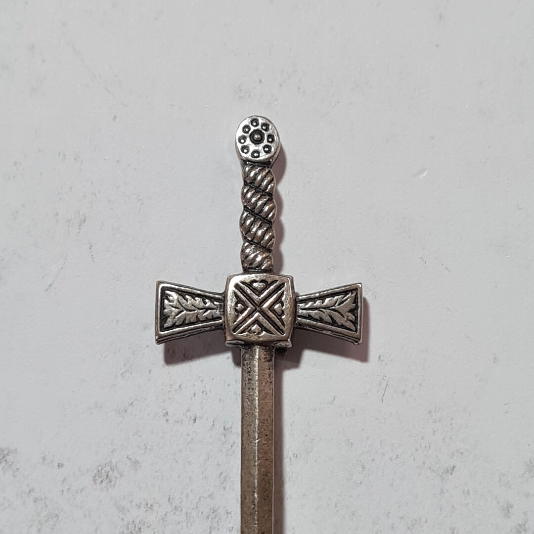 Silver SWORD Brooch Vintage Antique Original C Clasp Made in Great ...