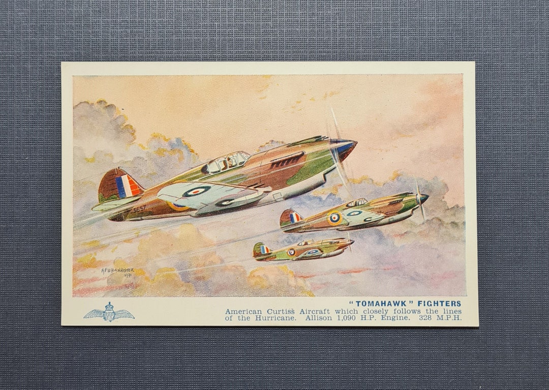 WW2 Tomahawk Fighters 1940s Vintage Postcard Original RAF - Etsy