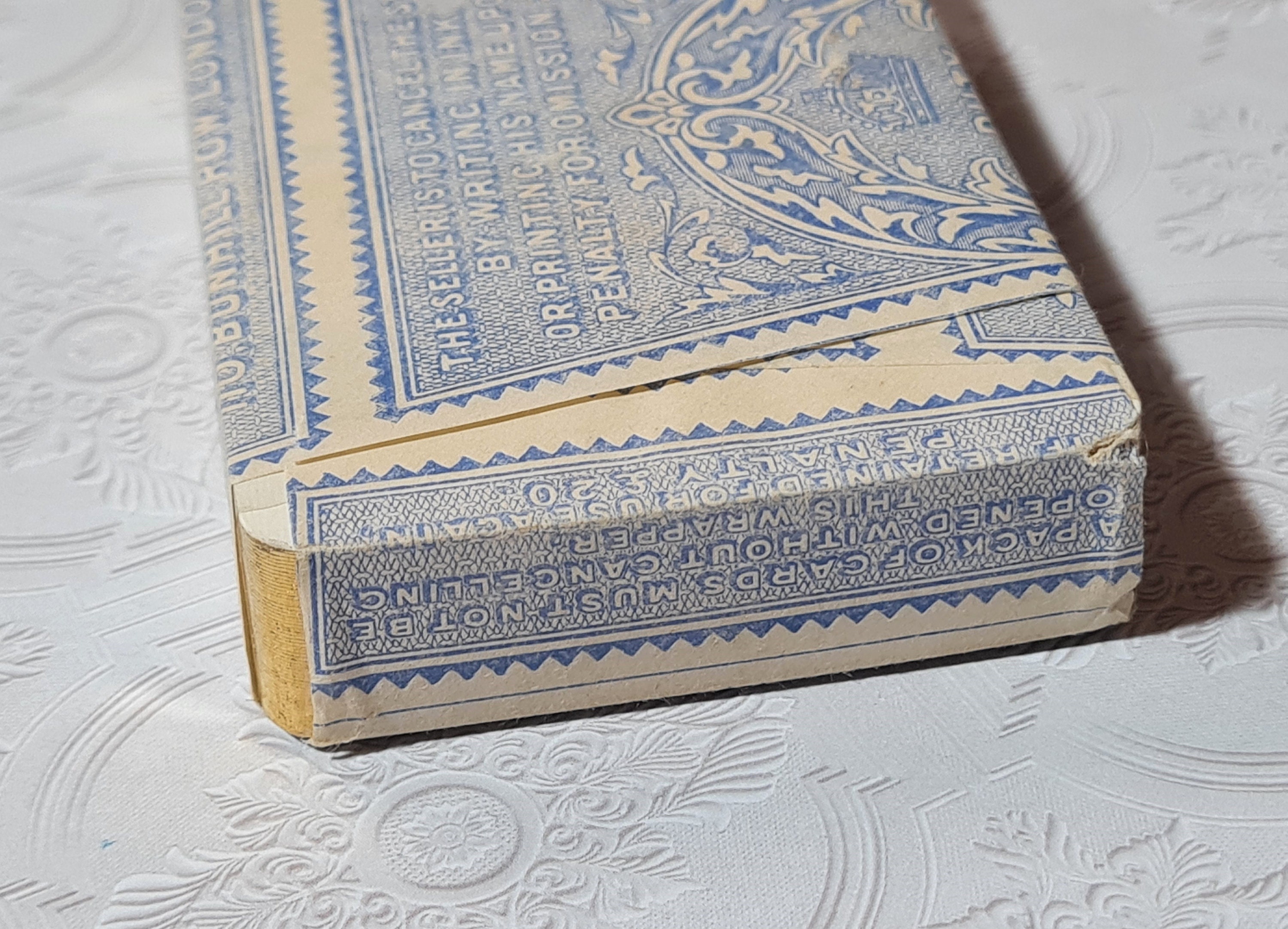 Vintage Battle Fleet Playing Cards, Thos De La Rue, 3 Pence Tax Wrapper ...