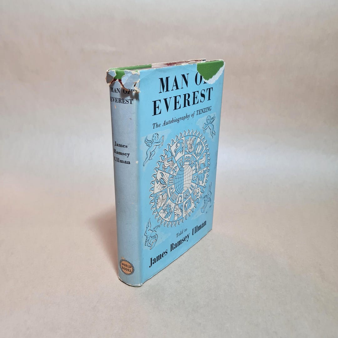 1956 Man of Everest Book Vintage Original Tenzing Autobiography 2nd ...