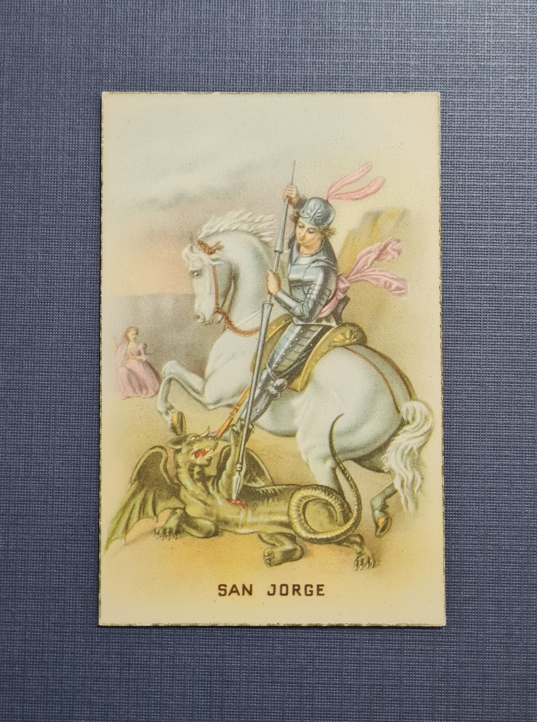 Spanish St George Vintage Postcard 1960s Original Saint George and the ...