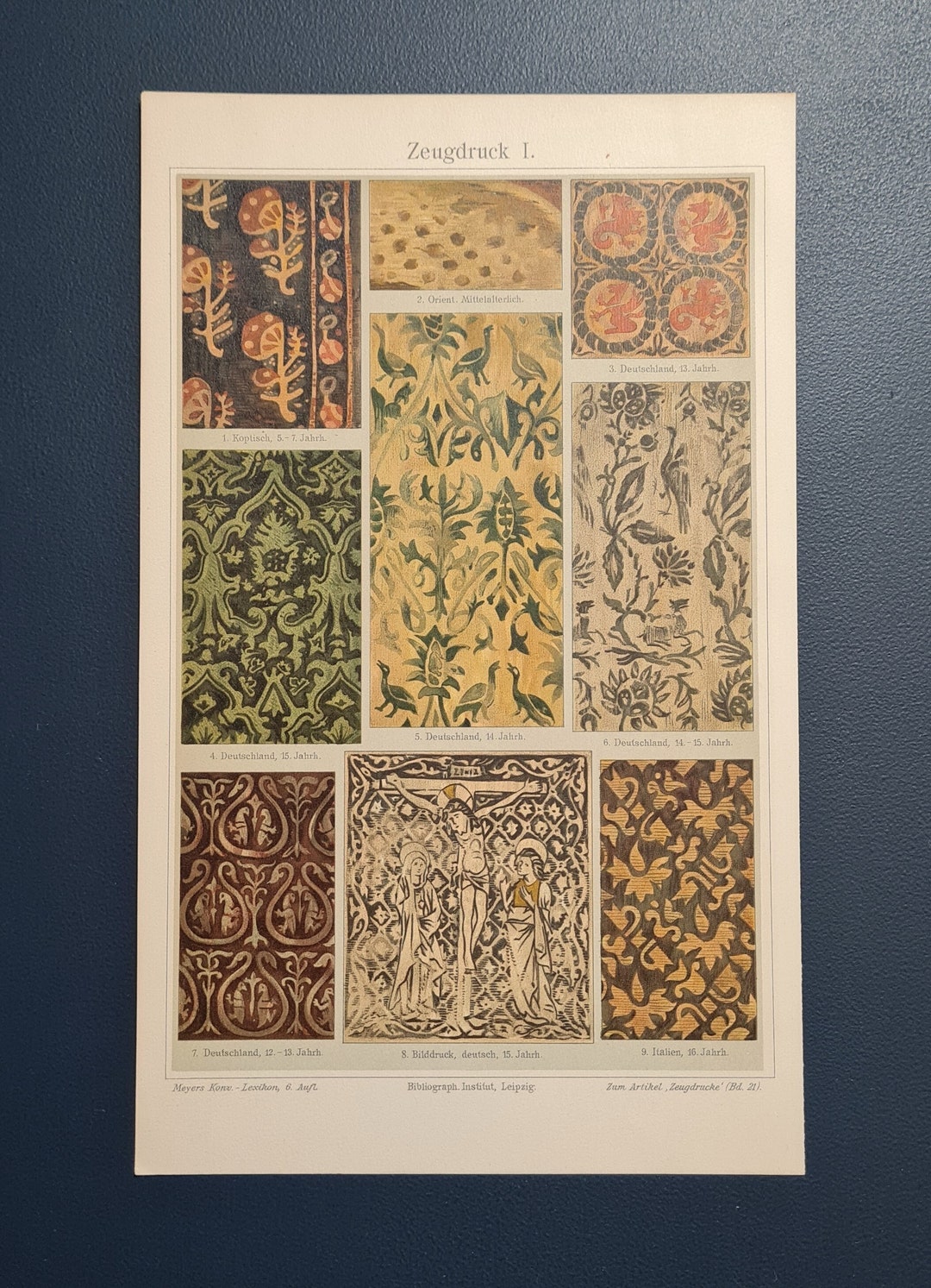 SALE Textile Fabrics 1905 Original Antique Print, Book Plate Decorative ...