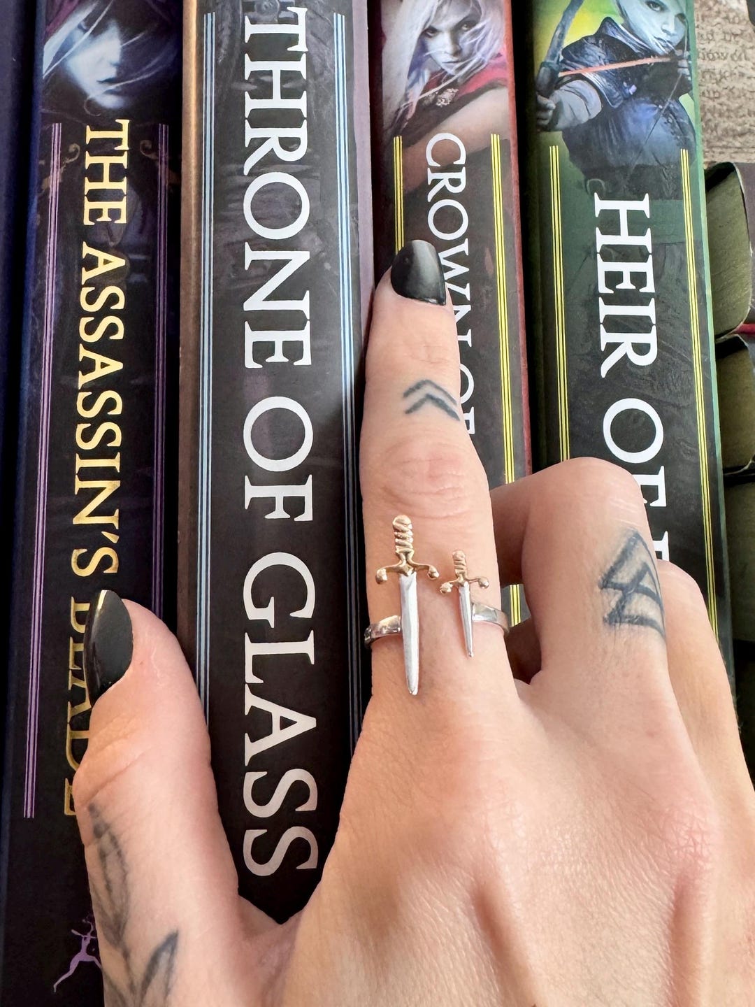 TOG Inspired Adjustable Double Sword Ring - Etsy