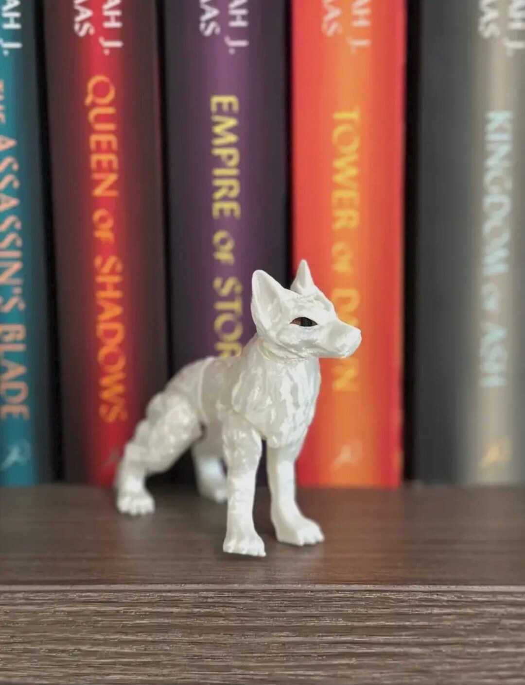 PREORDER: Throne of Glass Inspired Fenrys White Wolf Shelf Decoration ...