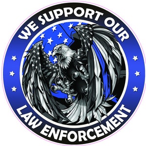 We Support Our Law Enforcement American Flag Eagle Decal Sticker - Etsy