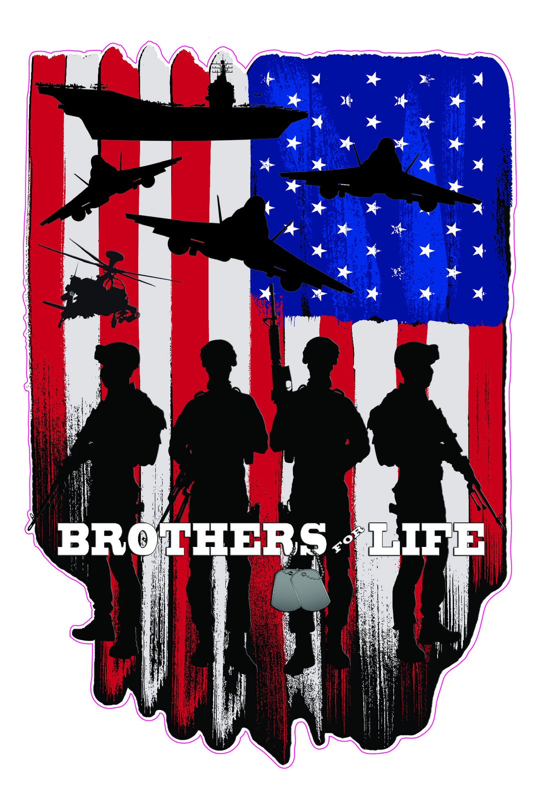 Brothers for Life Military Decal Sticker - Etsy