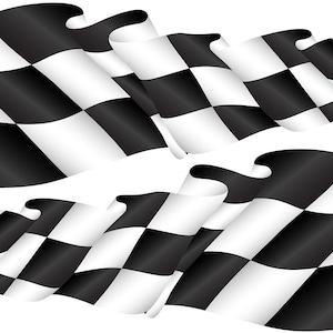 Waving Checkered Flag Stripes Pairs Decals - Etsy