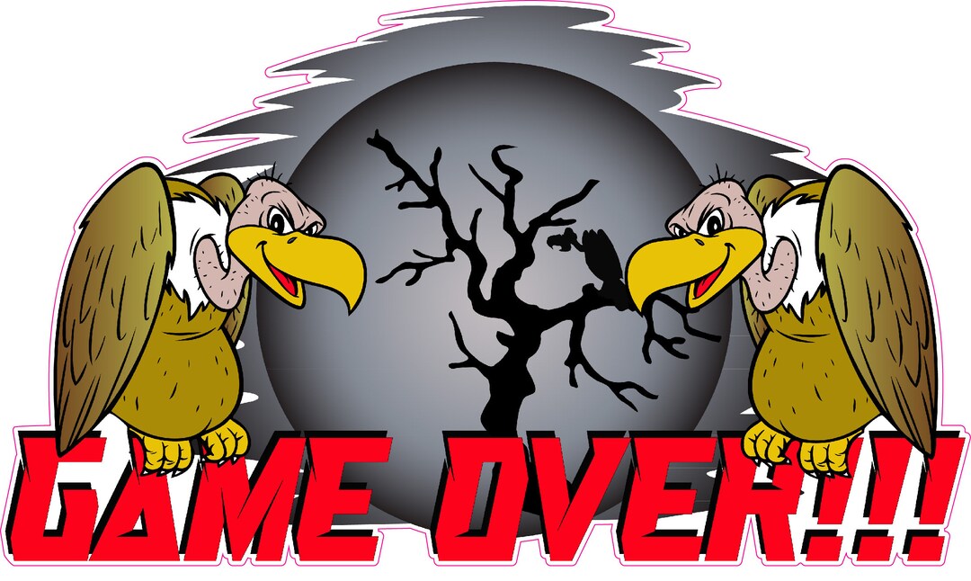 Buzzards Game Over Decal - Etsy