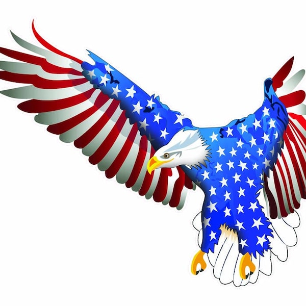 Large Eagle American Flag Rv Decal - Etsy