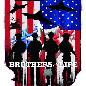 Brothers for Life Military Decal V2 Sticker - Etsy