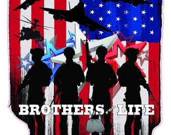 Brothers for Life Military Decal Sticker | Etsy
