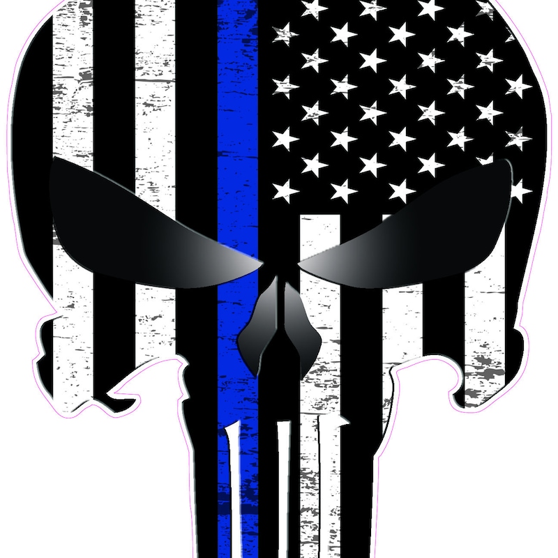 The Punisher Decal Police - Etsy