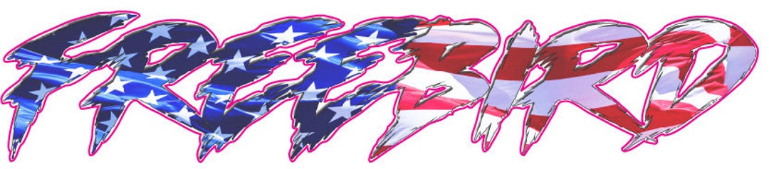 American Flag Free Bird Decal - Etsy