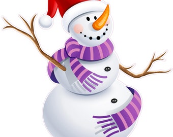 Snowman Version 2 Window and Wall Decor Decal | Etsy