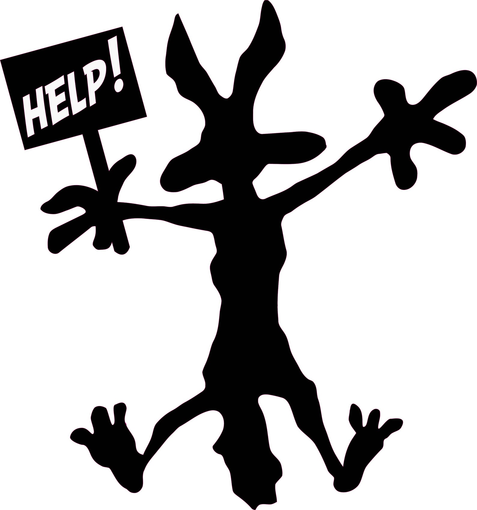 Coyote Splat Black Silhouette Decal Sticker - Etsy